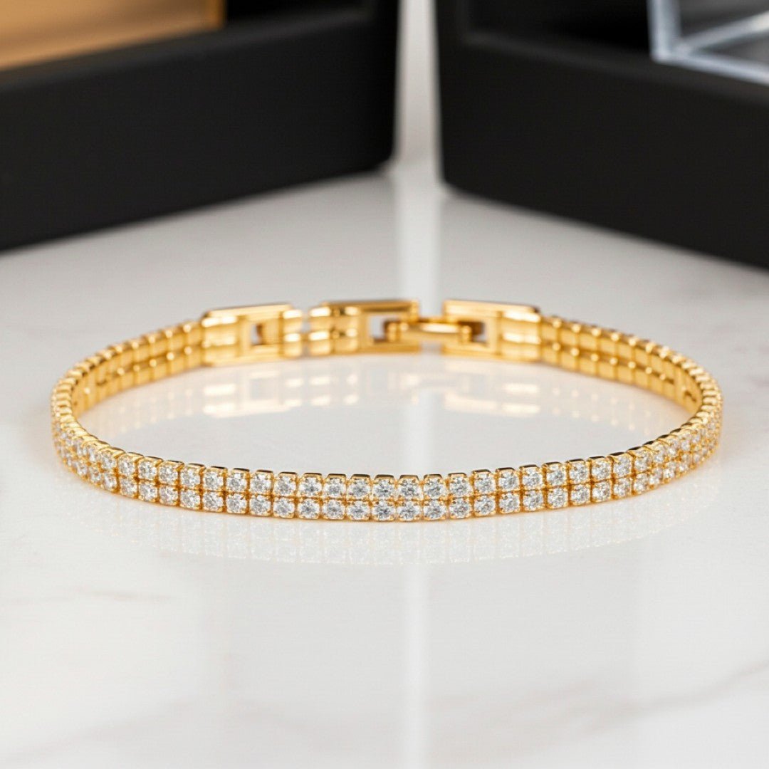 Double Layer Diamond Bracelet – vistoso.pk
